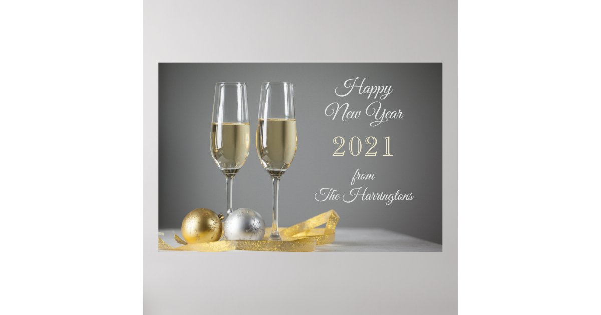 Custom text Champaign Party poster | Zazzle