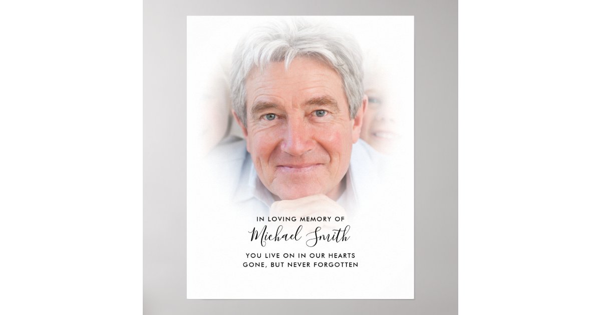 Custom Text Memorial Photo Tribute Print | Zazzle