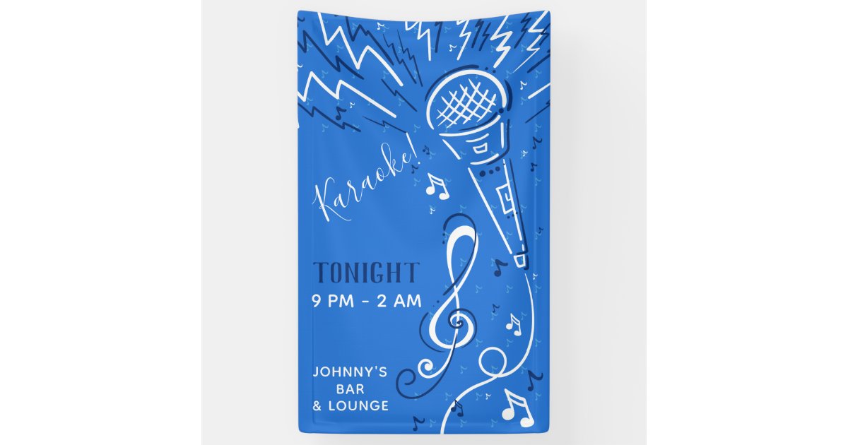 Custom Text Music Microphone banner | Zazzle