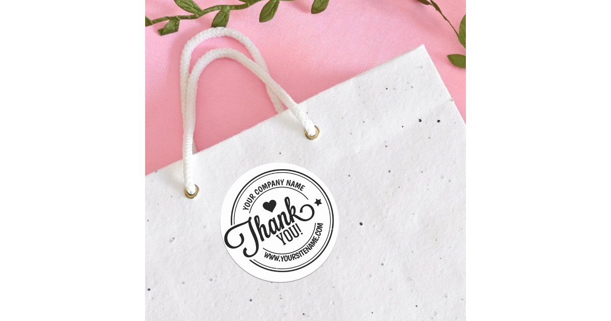 Custom Thank You Badge, Classic Round Sticker | Zazzle