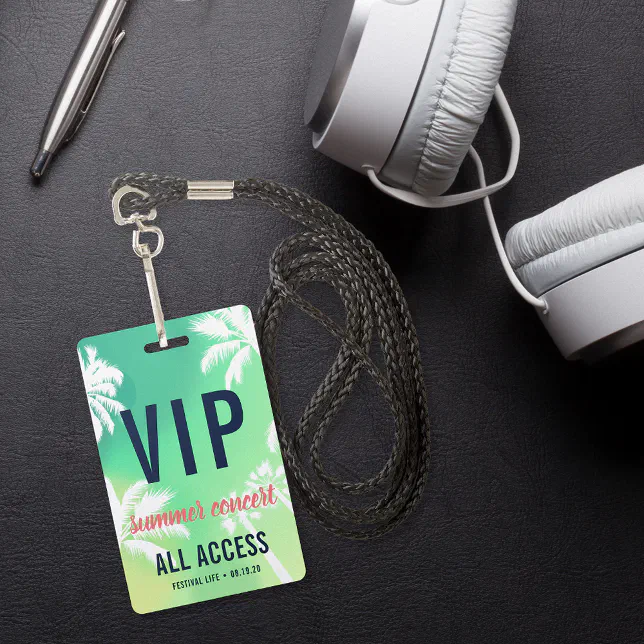 Custom VIP All Access Concert ID Badge | Zazzle