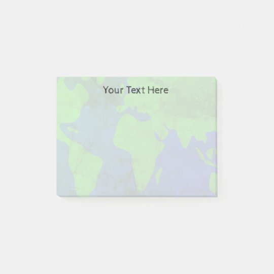 Custom world map planet earth watermark image post-it notes | Zazzle.co.uk