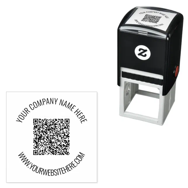 Custom Your QR Code and Text Personalized Stamp | Zazzle