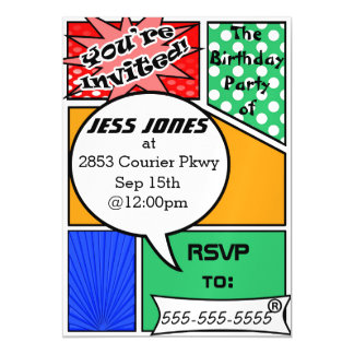 Comic Book Invitations & Announcements | Zazzle.co.uk