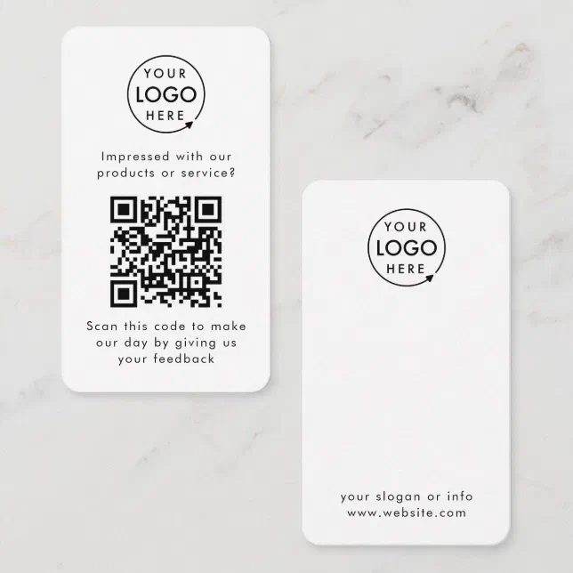 Customer Feedback QR Code Business Review Card | Zazzle