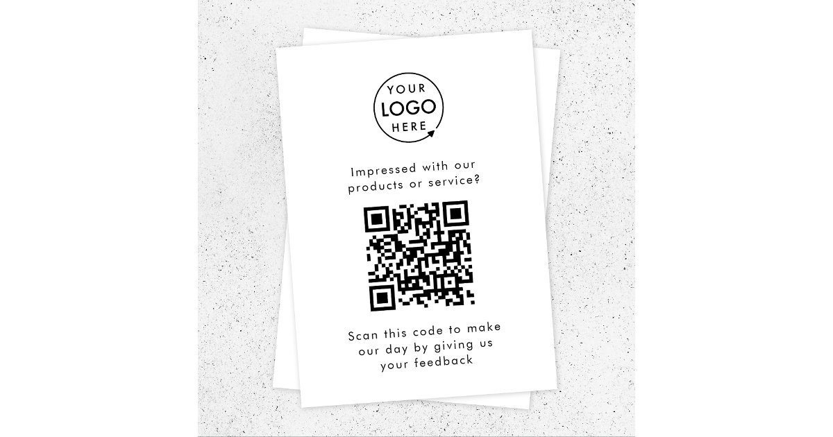 Customer Feedback | QR Code Business Review Enclosure Card | Zazzle