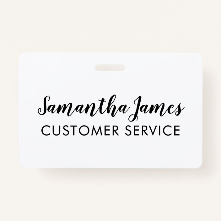 Customer Service Name Badge ID Badge | Zazzle.co.uk