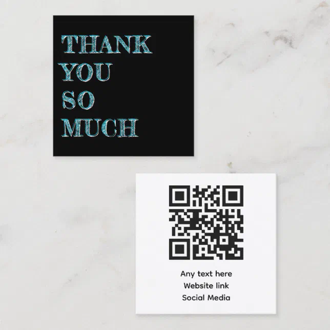Customer Thank You QR code Business Cards | Zazzle