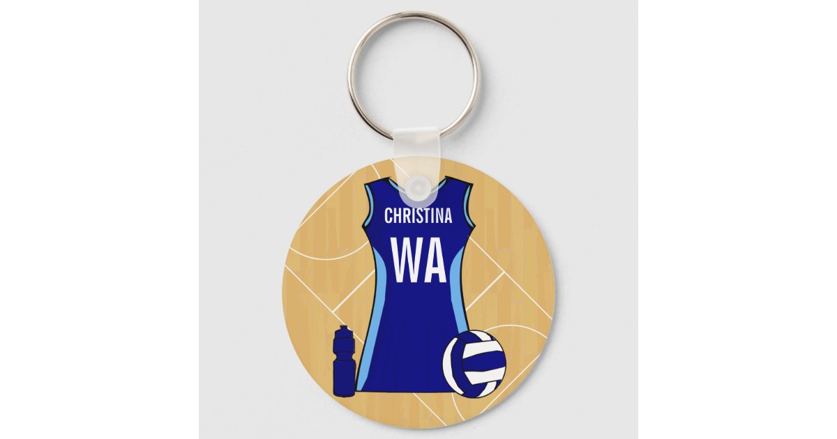 Customisabe Netball keyring Nichola | Zazzle