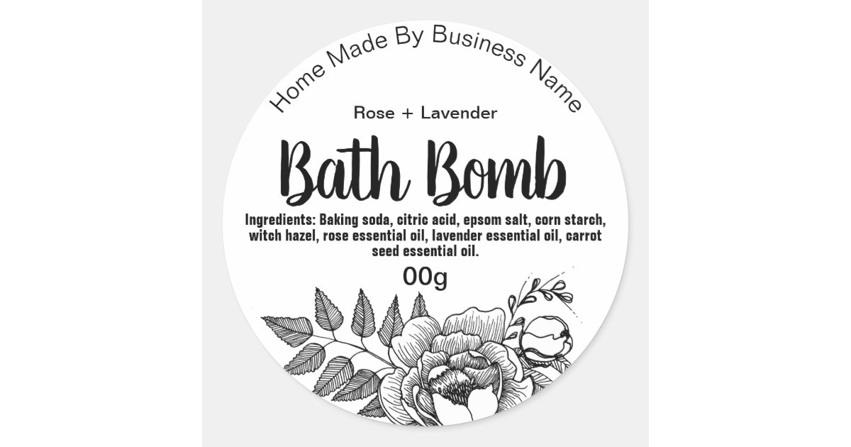 Customisable Bath Bomb Label Zazzle Customisable Bath Bomb Label Zazzle