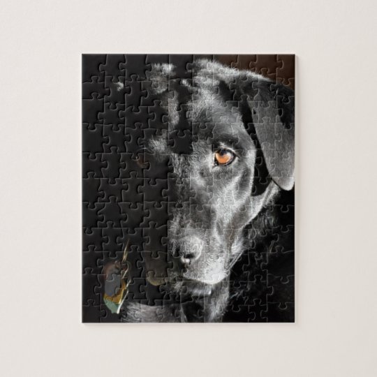 Customisable Black Labrador Retriever Jigsaw Puzzle | Zazzle.co.uk