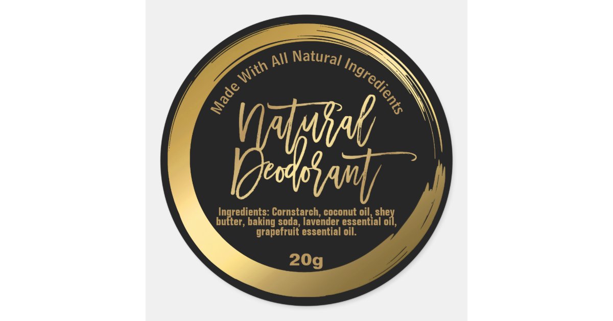 Customisable Natural Deodorant Label | Zazzle