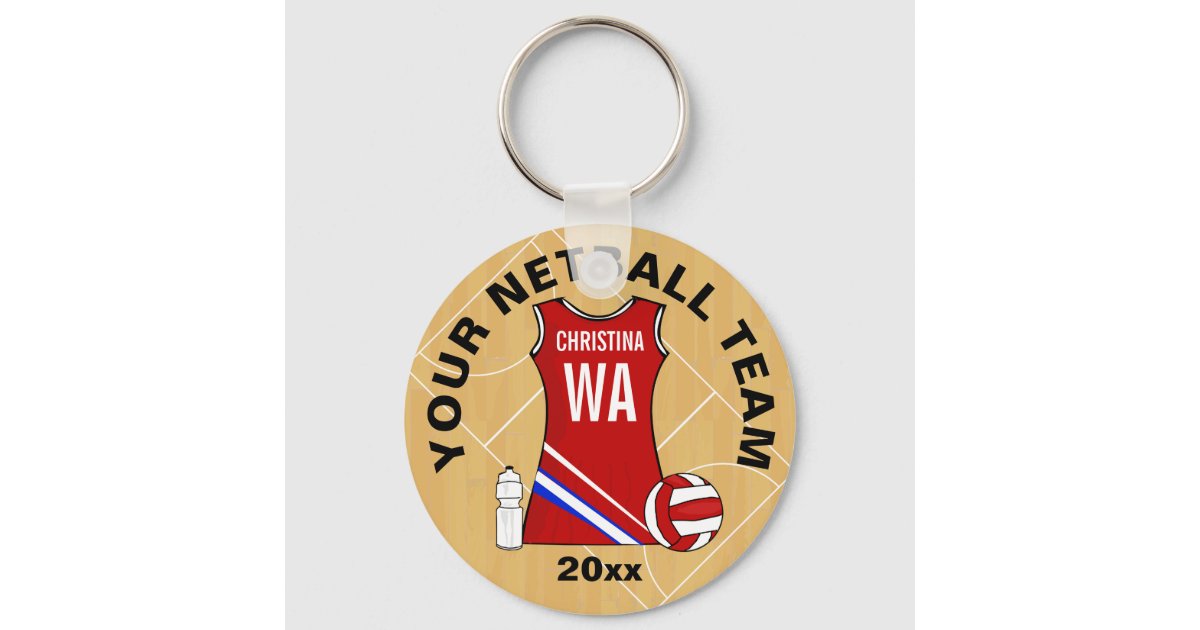Customisable Netball Key Ring | Zazzle