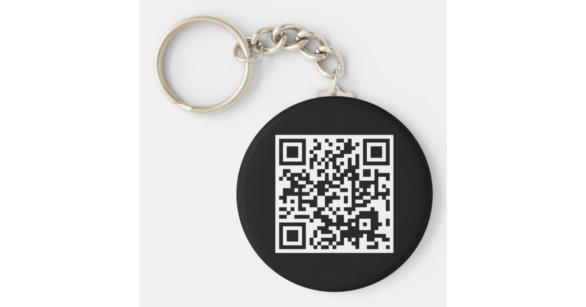 Customisable QR Code Key Ring Zazzle co uk Customisable QR Code Key Ring Zazzle co uk