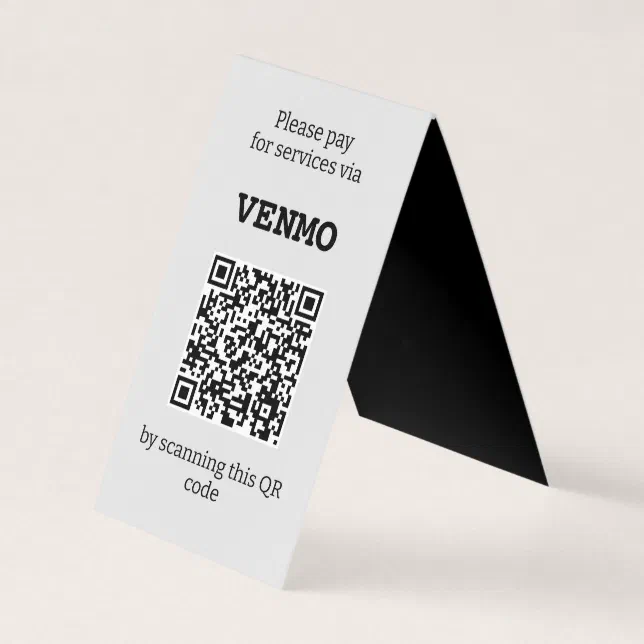Customisable Three QR code Two Sided Folded Business Card | Zazzle