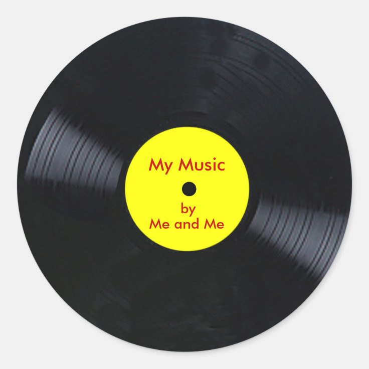 Customisable Vinyl Record Stickers | Zazzle