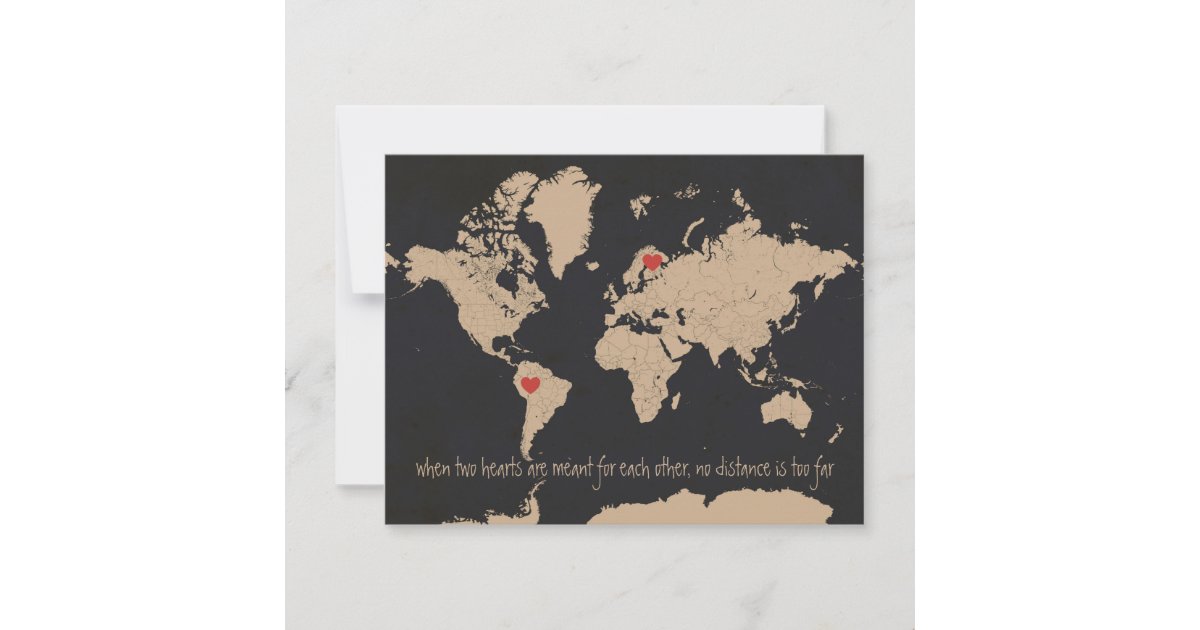 Customisable World Map Save the Date | Zazzle