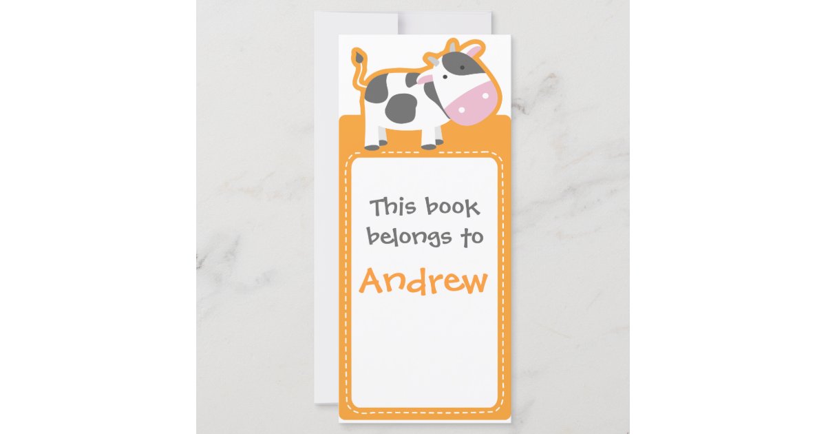 Customised*Cow Bookmarks Book | Zazzle