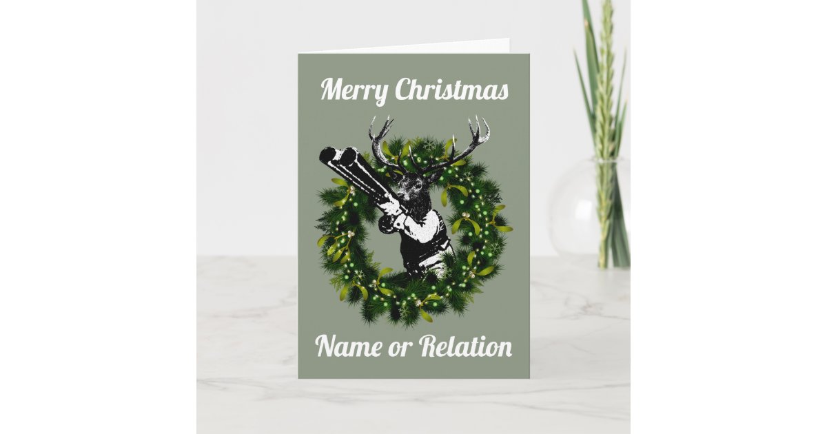 Customizable Hunting Christmas Card | Zazzle