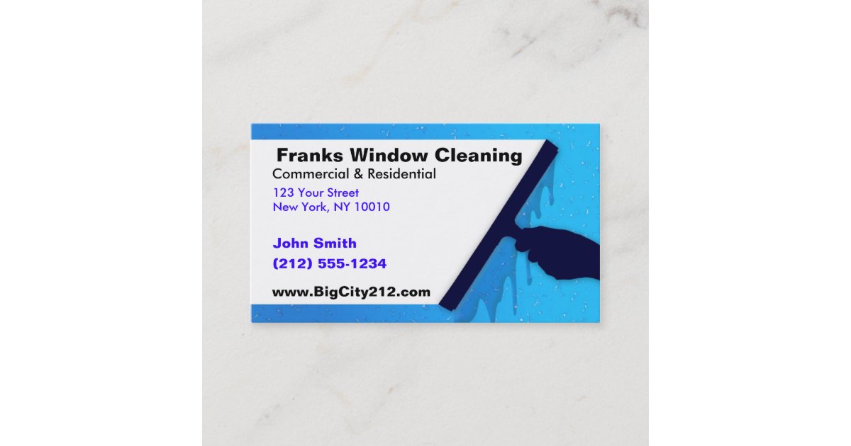 CUSTOMIZABLE Window Cleaning BC Business Card | Zazzle