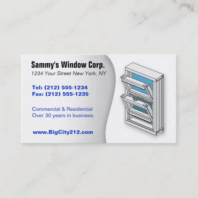 CUSTOMIZABLE Window Installer BC Business Card | Zazzle