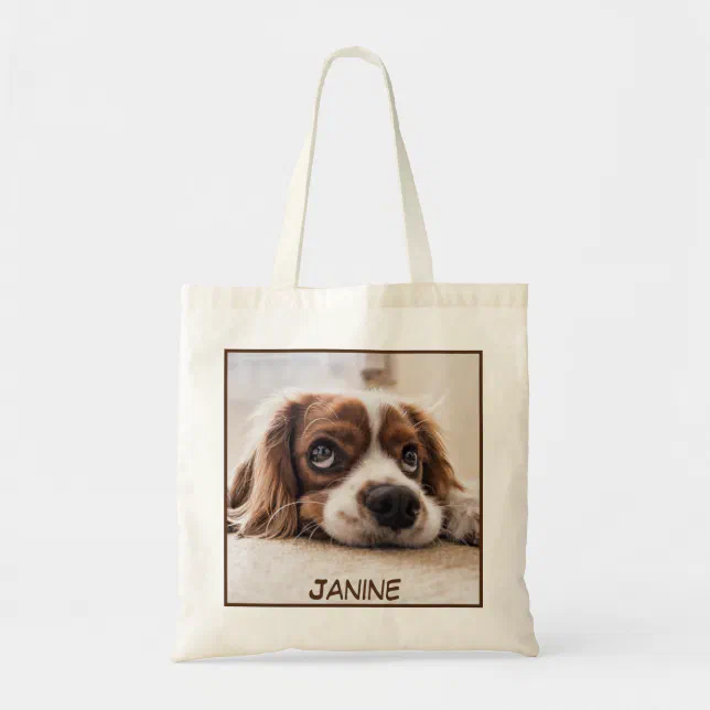Cute Adorable Close-up Dog Print Tote Bag | Zazzle