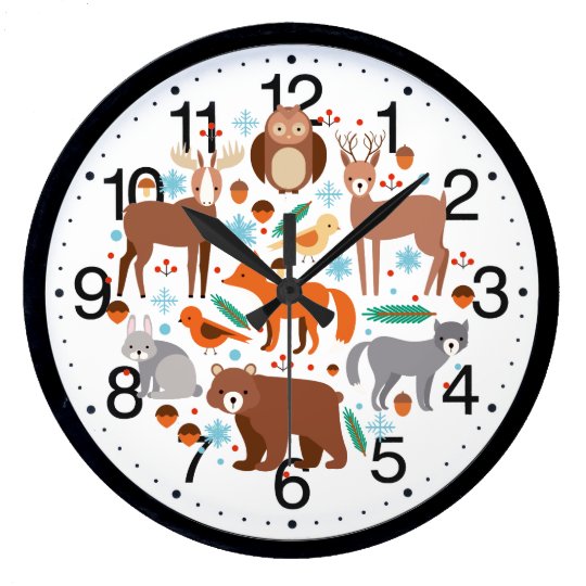 Cute Animal Wall Clock | Zazzle.co.uk