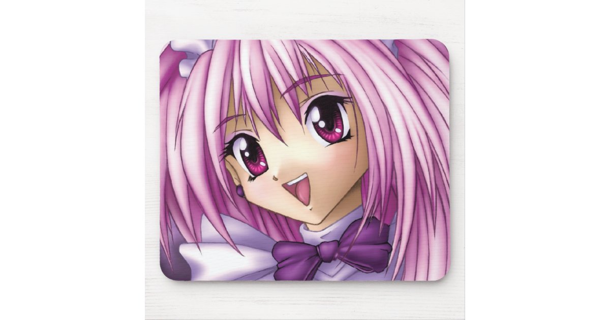 Cute Anime Girl Maid Mouse Mat | Zazzle