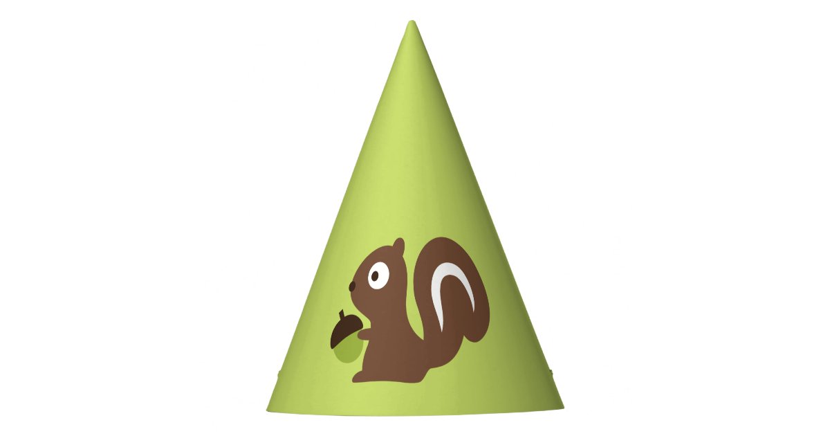 Cute Baby Squirrel Design Party Hat | Zazzle