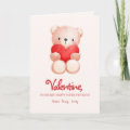 Cute Beary Happy Valentine's Day Greeting Card | Zazzle
