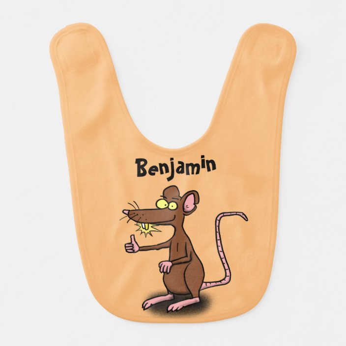 Cute brown rat thumbs up cartoon bib | Zazzle.co.uk