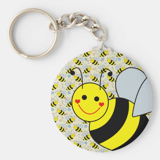 Cute Bumble Bee Key Ring | Zazzle.co.uk