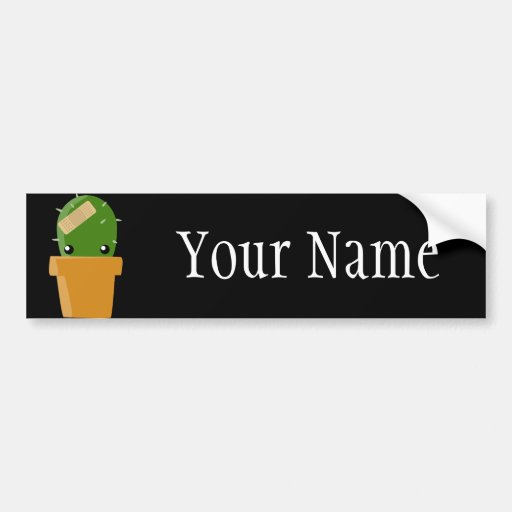 Cute Cactus Bumper Sticker | Zazzle
