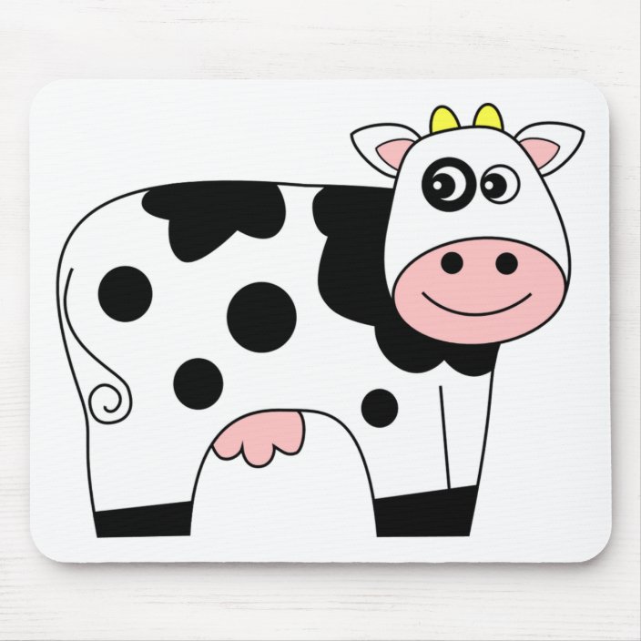 Cute Cartoon Cow Mouse Mat | Zazzle.co.uk