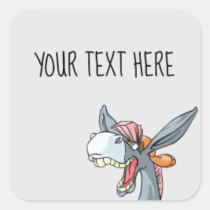 Cartoon Donkey Stickers & Labels | Zazzle UK