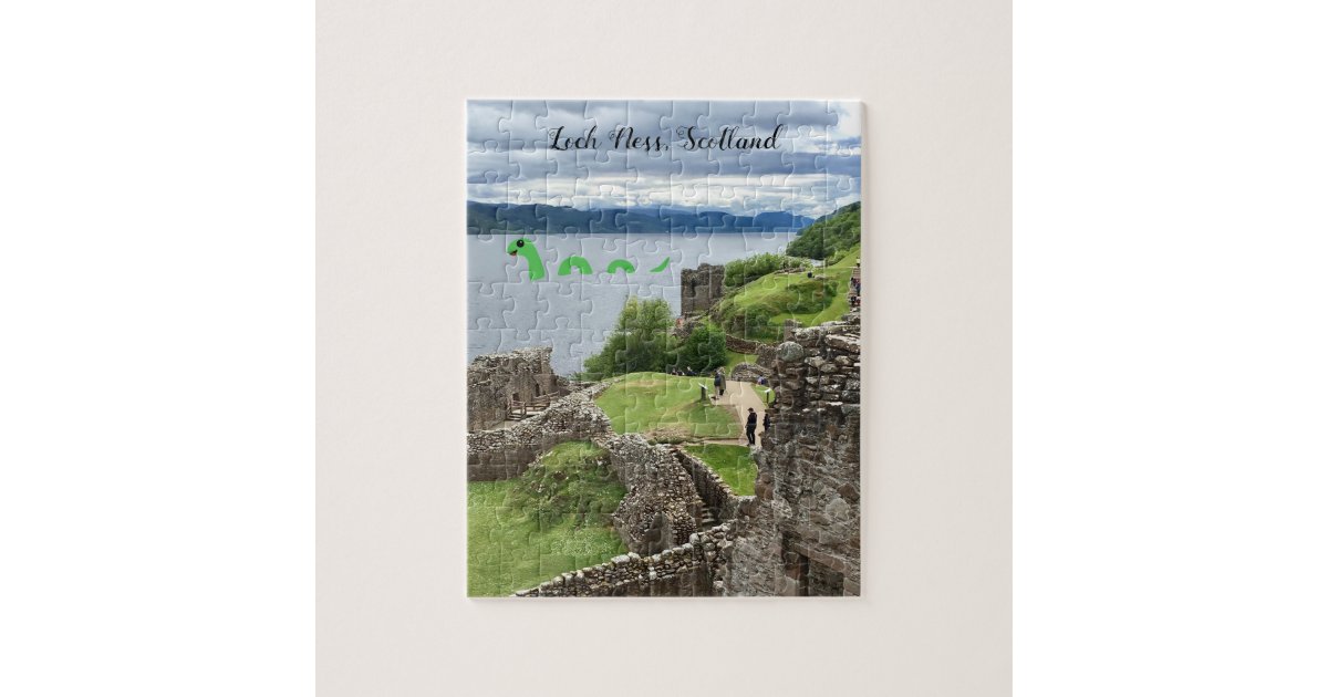 Cute Cartoon Nessie Loch Ness Monster, Scotland Jigsaw Puzzle | Zazzle