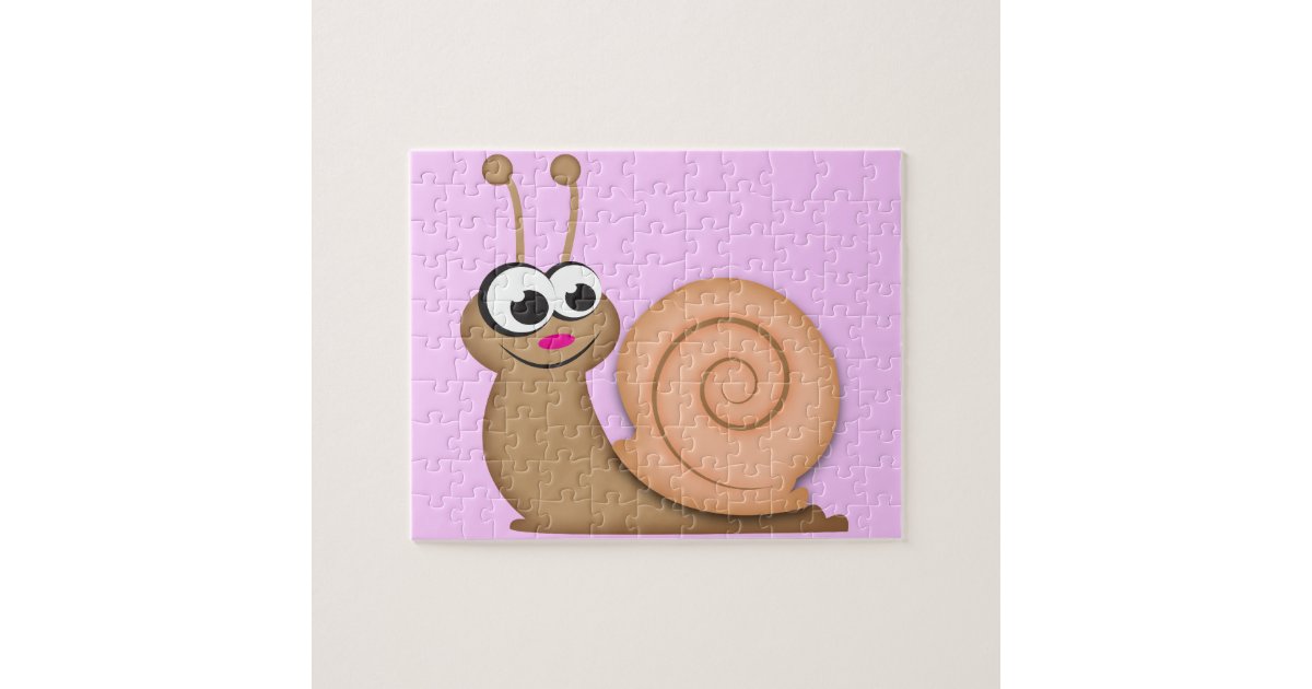 Cute Cartoon Snail Jigsaw Puzzle | Zazzle