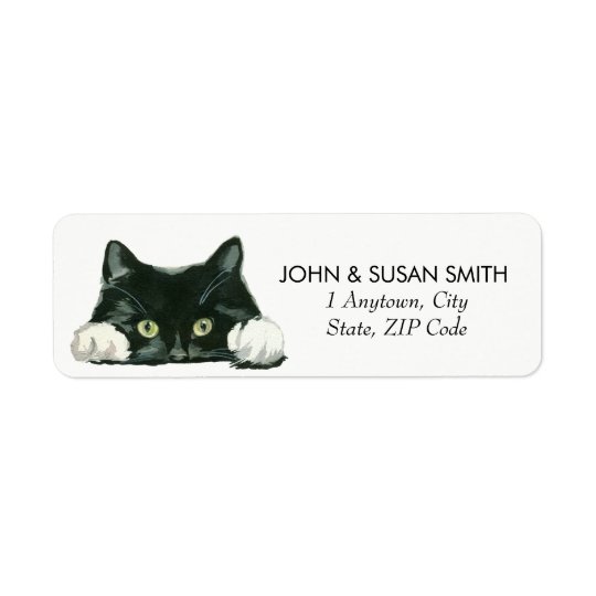 cute cat return address labels stickers envelope | Zazzle.co.uk
