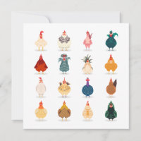 Chicken Cards | Zazzle UK