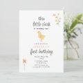 Cute Chickens Hens and Chick Turning One Birthday Invitation | Zazzle