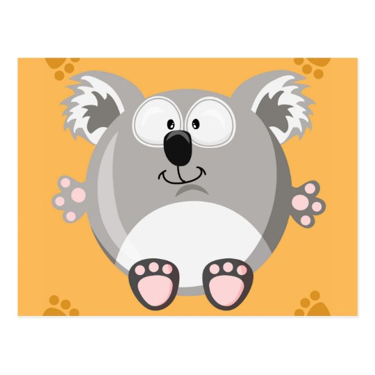 Cute circle Koala Postcard | Zazzle.co.uk
