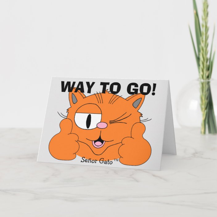 Cute Congratulations Card - Way To Go! Thumbs Up | Zazzle.co.uk