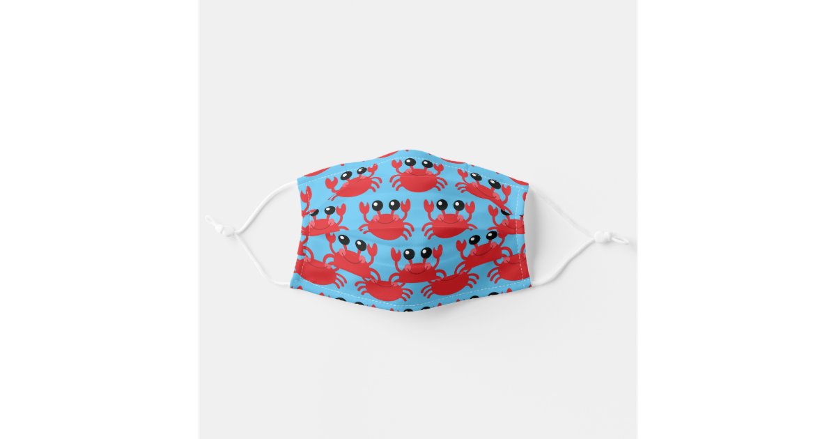 Cute Crabs Cartoon Ocean Animal Kids Cloth Face Mask | Zazzle