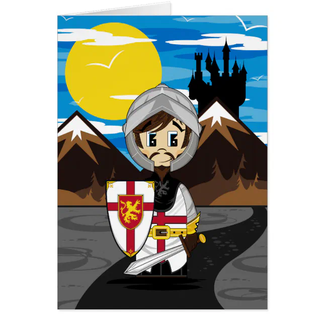 Cute Crusader Knight Card | Zazzle