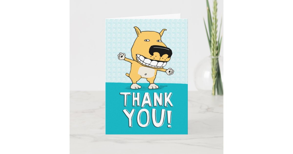 Cute Dog Thank You card | Zazzle