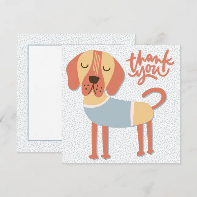 Cute Dog Thank You Card | Zazzle