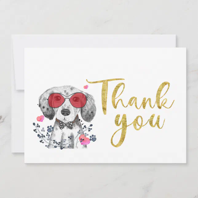 cute dog Thank You Card | Zazzle