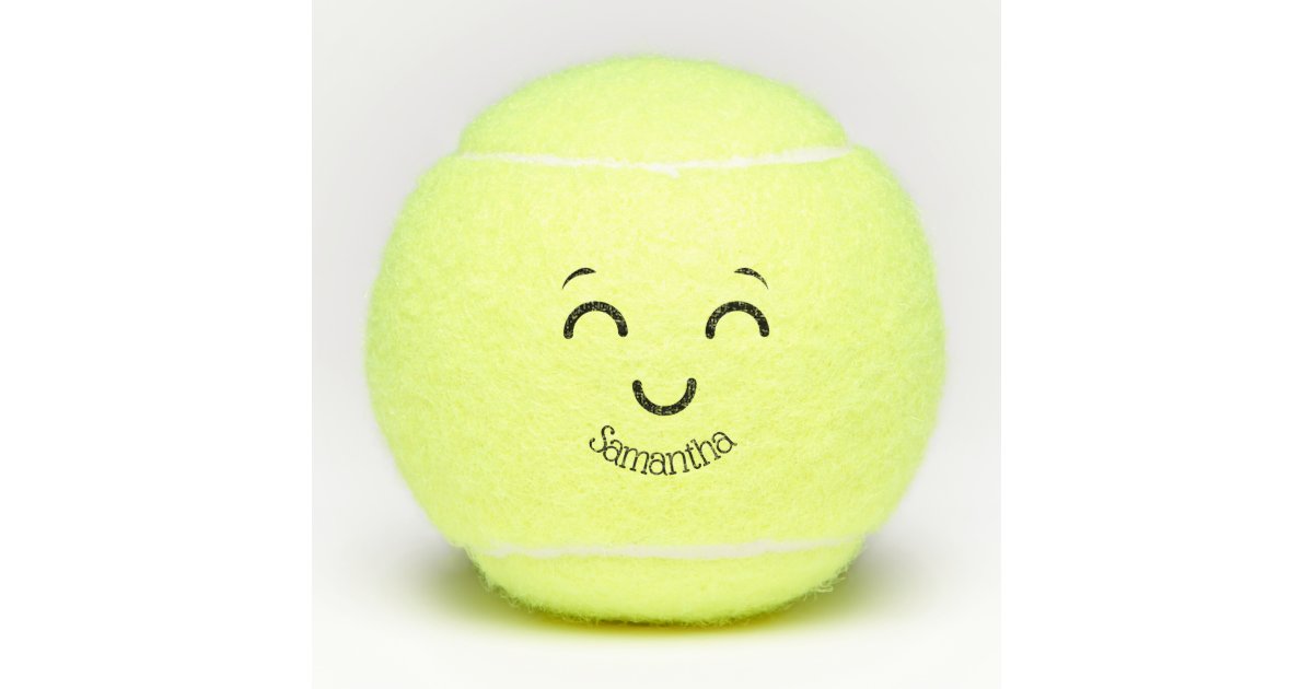 Cute Face Tennis Ball | Zazzle