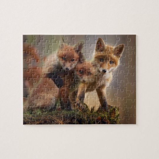 Cute Fox Family Jigsaw Puzzle | Zazzle.co.uk
