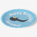 Cute fun tadpole cartoon illustration paper plate | Zazzle